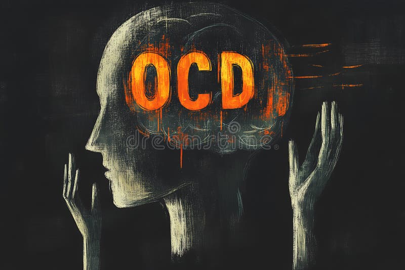 An Abstract Illustration Depicts the Mind of an OCD Patient Stock ...