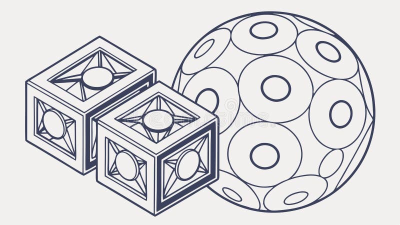 Abstract Illustration Dice and Planet Cosmic Game, Vector Design ...