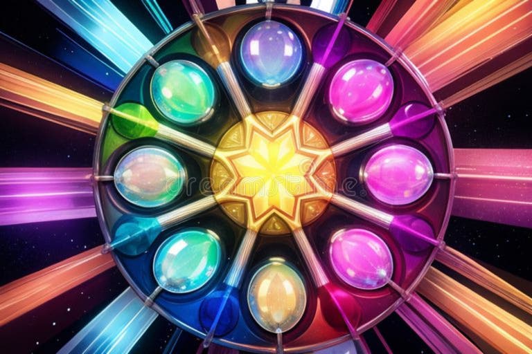 Abstract Illustration of Different Gems, AI Generation Stock ...