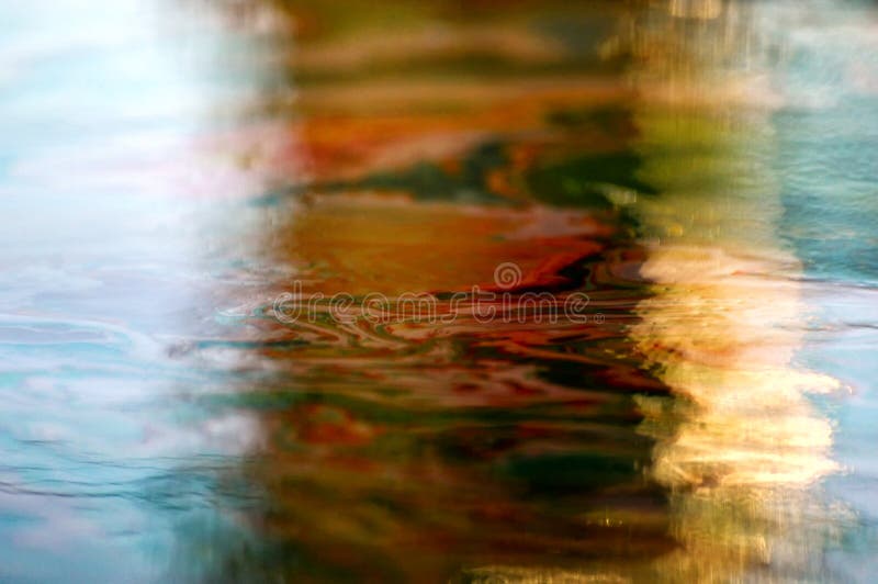 Abstract Illustration. Digital Art. Reflection in the Water of a ...