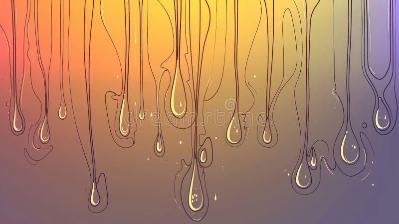 Abstract Illustration of Dripping Liquid with a Gradient Background ...