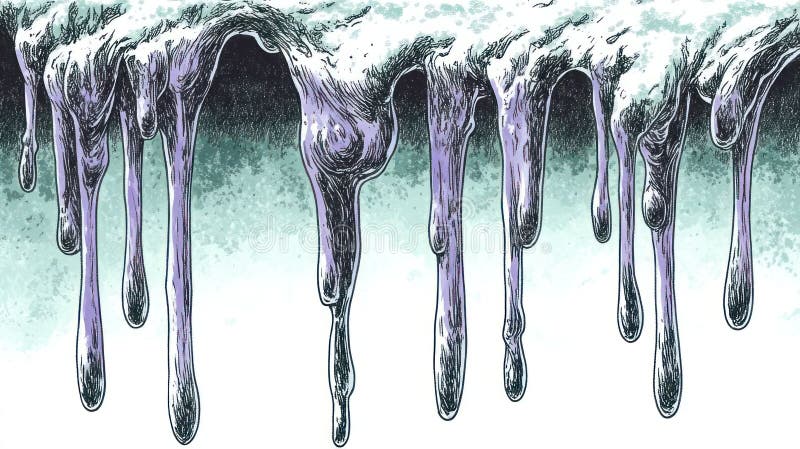Abstract Illustration of Dripping Liquid with a Textured Surface Stock ...