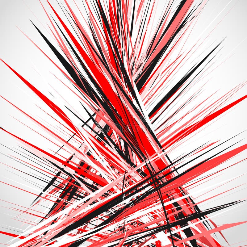 Abstract Illustration with Dynamic Grungy Lines. Textured Red Pa Stock ...