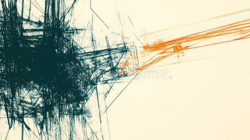 Abstract Illustration with Dynamic Lines and Contrasting Colors Stock ...