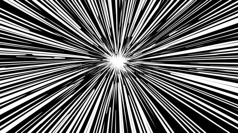 An Abstract Illustration with Dynamic Manga Motion Effects, Comic-style ...