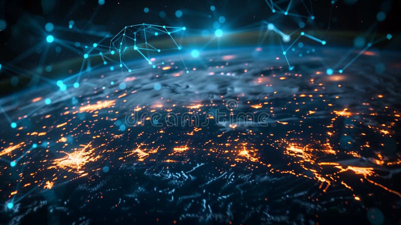 An Abstract Illustration of the Earth Depicted As a Radiant Sphere of ...