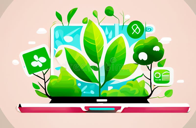 Abstract Illustration of Eco Friendly Technology, Sustainable Energy ...