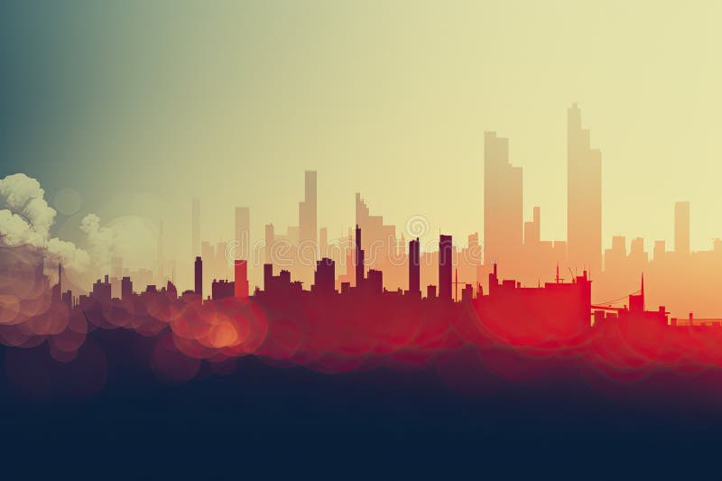 Abstract Illustration of Environmental Pollution, Disaster and ...