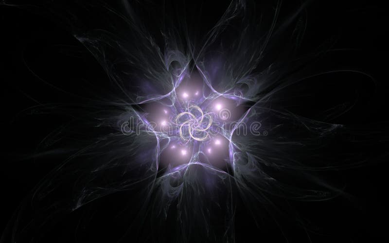 Abstract Illustration of a Fabulous Star with Five Rays and Pink ...