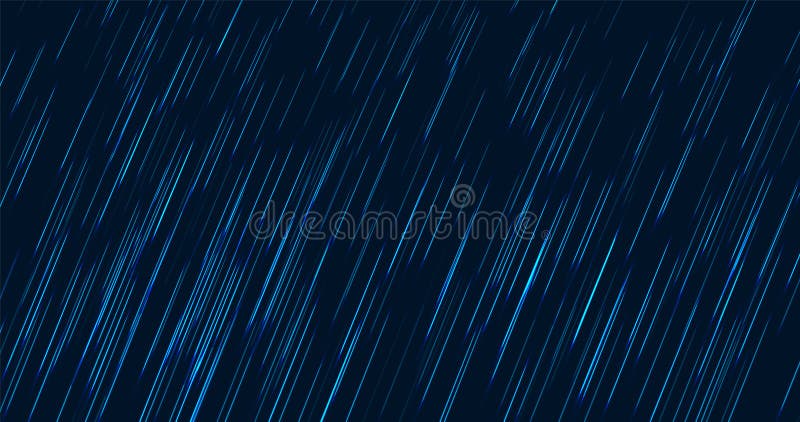 Abstract Illustration of Falling Particles or Raindrops on a Dark Blue ...