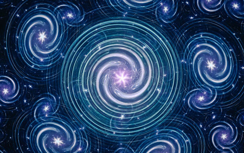 Abstract Illustration of a Fantastic Star with Many Rays on a Black ...