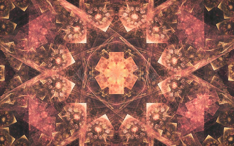 Abstract Illustration of a Fantastic Star with Many Rays on a Black ...