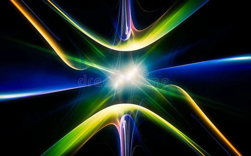 Abstract Illustration of a Fabulous Star with Five Rays and Pink ...