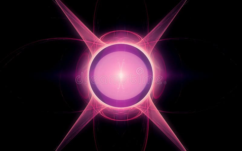 Abstract Illustration of a Fantastic Star with Many Rays on a Black ...