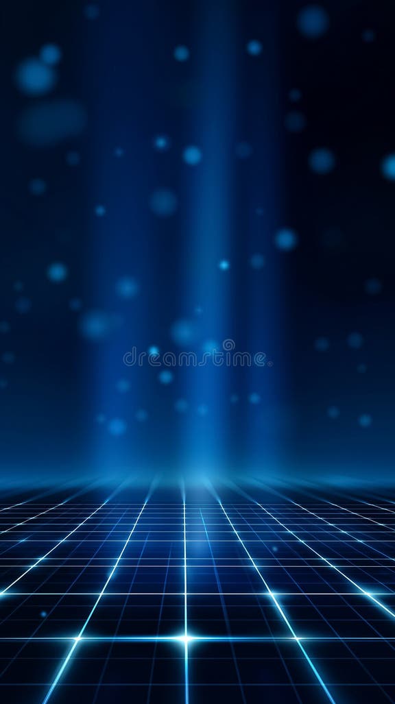 Abstract Illustration Features a Clean Digital Grid with Glowing ...