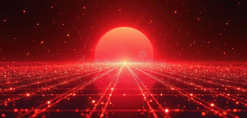 Futuristic Sun Space Grid Pattern Background Stock Illustrations – 709 ...