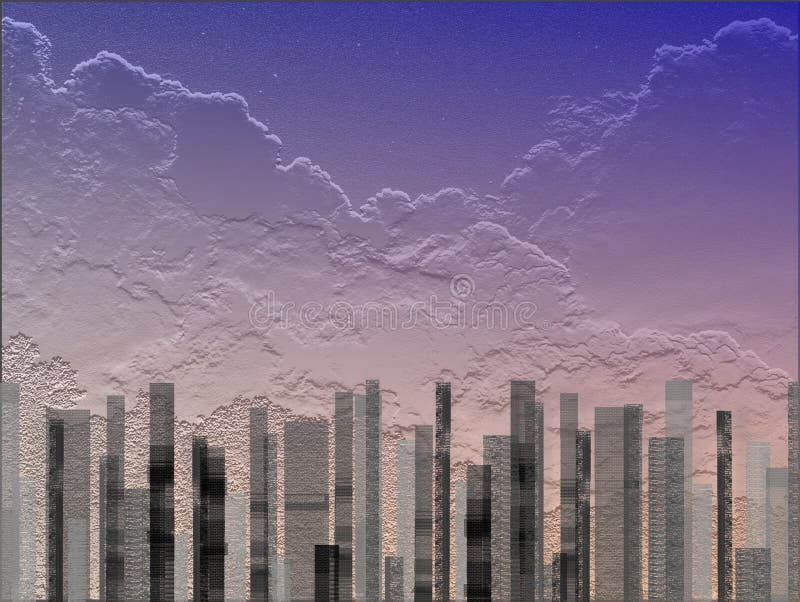 Brooding Sky Over a Metropolis Stock Photo - Image of tower, poster ...