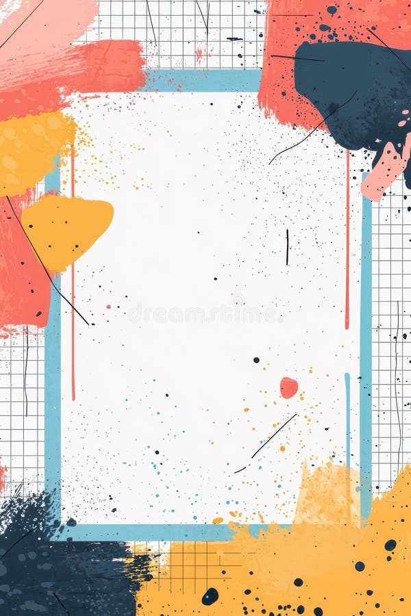Abstract Illustration Featuring a Colorful Paint Splatter Design with ...