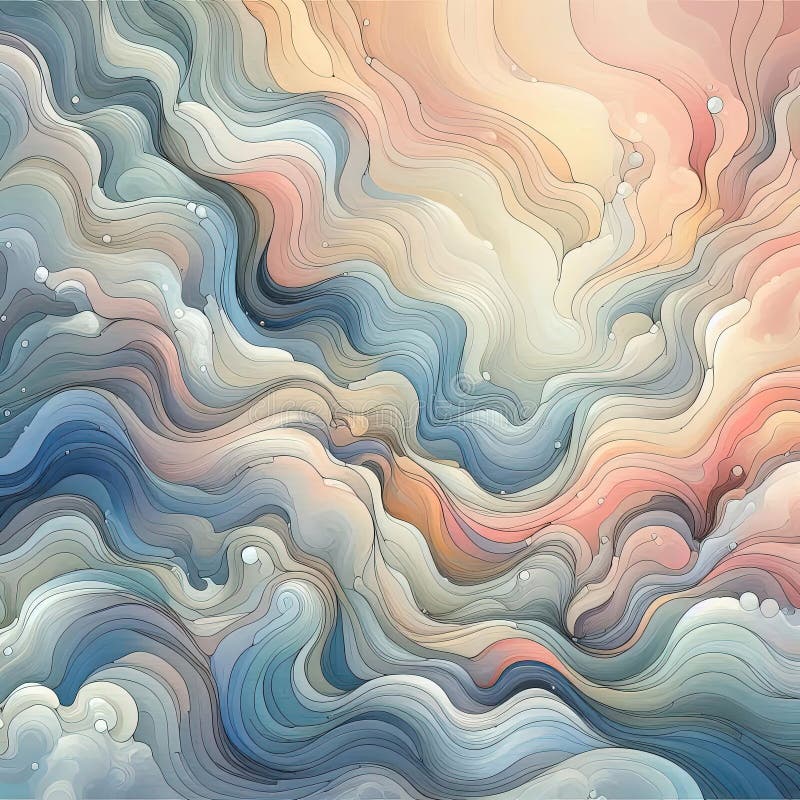 Calming Abstract Illustration Representing Mental Healing and Peace ...