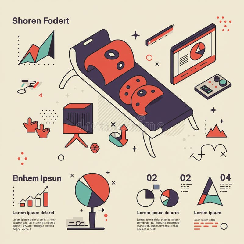 Abstract Illustration Featuring Geometric and Abstract Elements ...