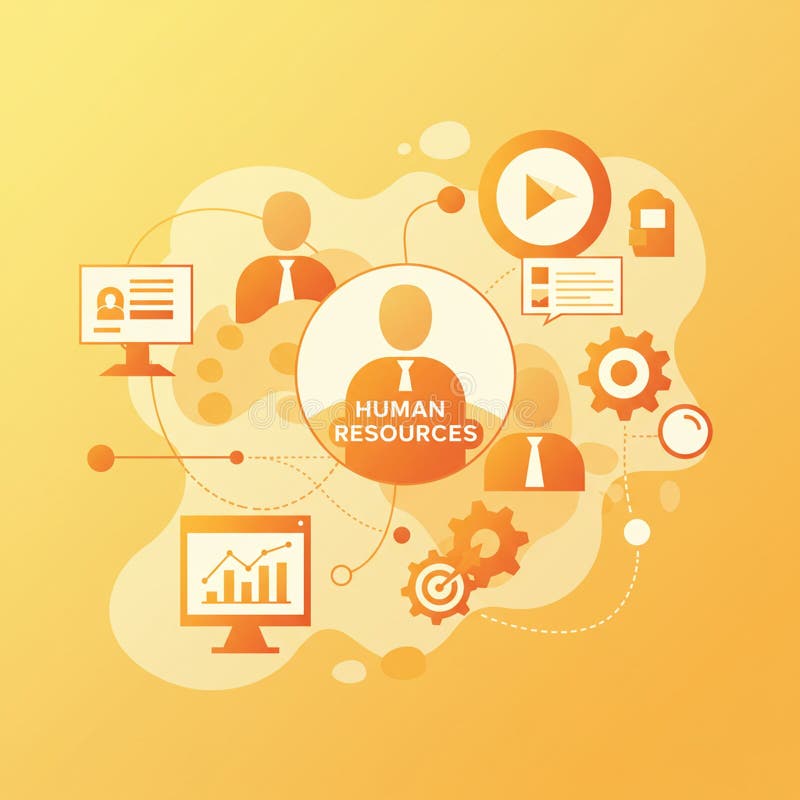 An Abstract Illustration Featuring Human Resources Concepts ...