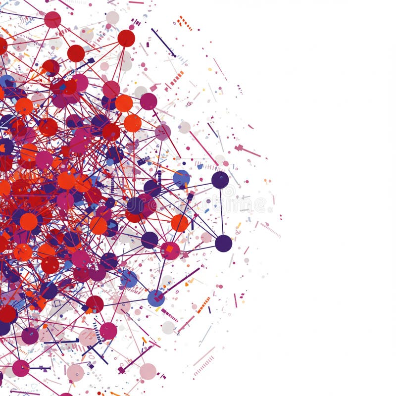 An Abstract Illustration Featuring Interconnected Circles in Various ...