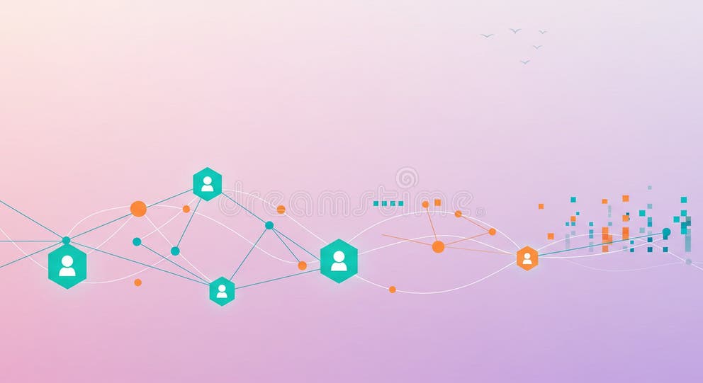 Abstract Illustration Featuring a Network of Connected Hexagons and ...