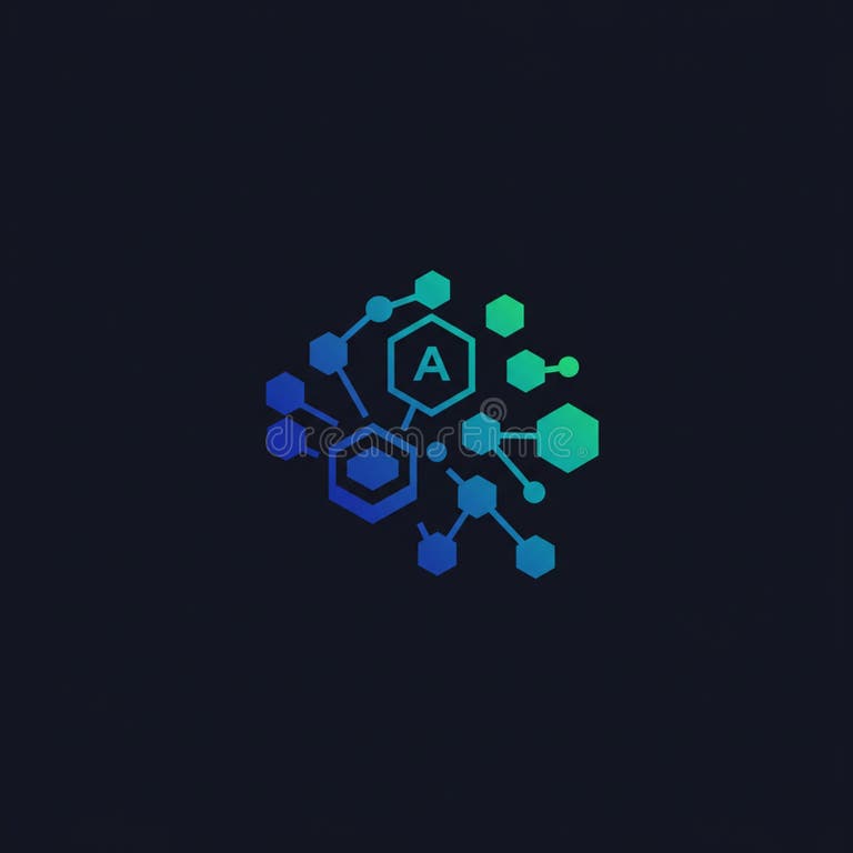 Abstract Illustration Featuring a Network of Interconnected Hexagons ...