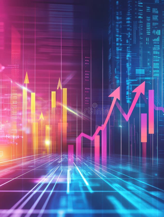 Financial Growth and Technology Stock Illustration - Illustration of ...