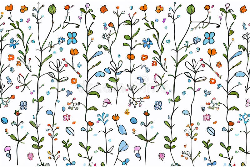 Abstract Illustration of a Flower Pattern Stock Illustration ...