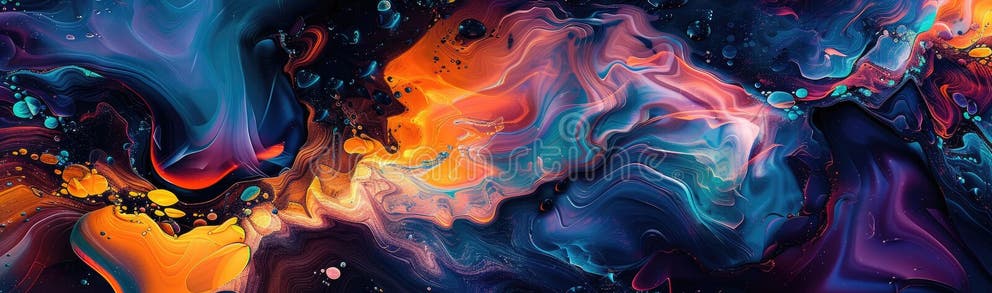 Abstract Illustration of Fluid and Dynamic Forms, Expressing the ...