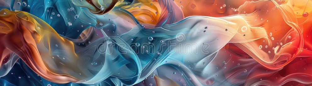 Abstract Illustration of Fluid and Dynamic Forms, Expressing the ...