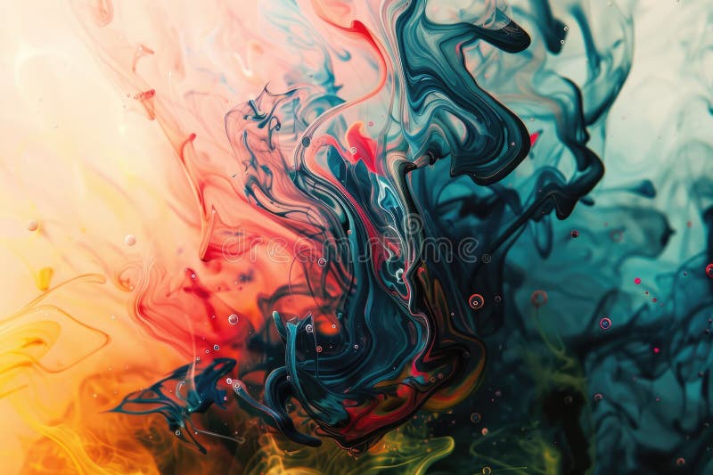 Abstract Illustration of Fluid and Dynamic Forms, Expressing the ...