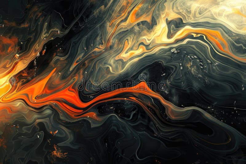 Abstract Illustration of Fluid and Dynamic Forms, Expressing the ...