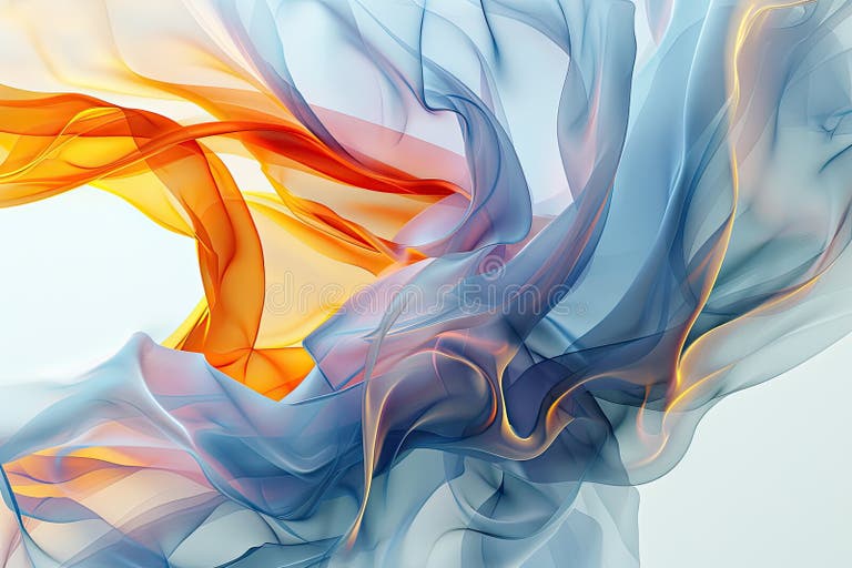 Abstract Illustration of Fluid and Dynamic Forms, Expressing the ...