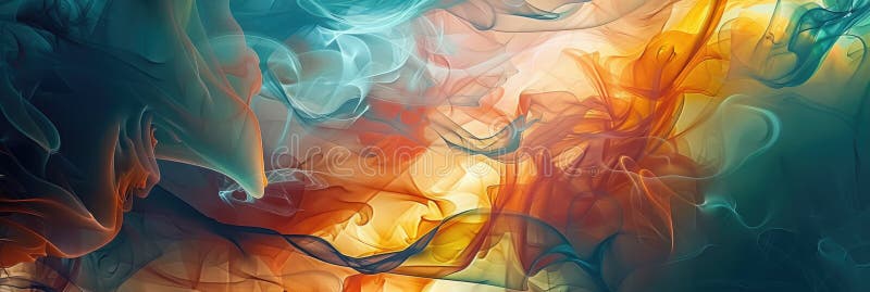 Abstract Illustration of Fluid and Dynamic Forms, Expressing the ...