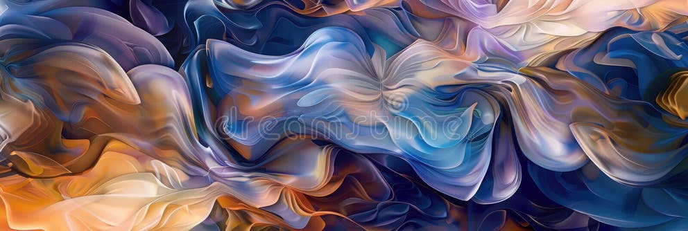 Abstract Illustration of Fluid and Dynamic Forms, Expressing the ...