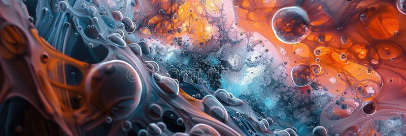 Abstract Illustration of Fluid and Dynamic Forms, Expressing the ...