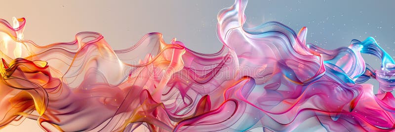 Abstract Illustration of Fluid and Dynamic Forms, Expressing the ...