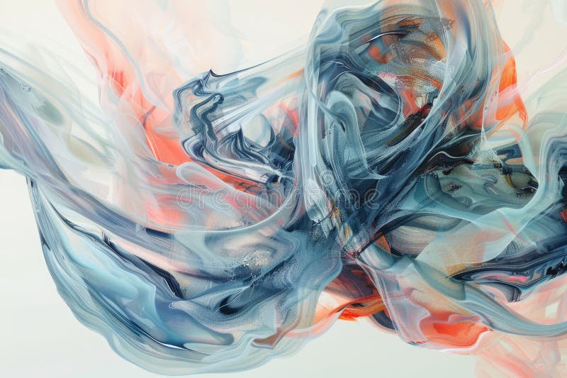 Abstract Illustration of Fluid and Dynamic Forms, Expressing the ...