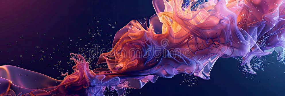Abstract Illustration of Fluid and Dynamic Forms, Expressing the ...