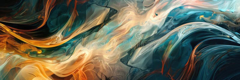 Abstract Illustration of Fluid and Dynamic Forms, Expressing the ...