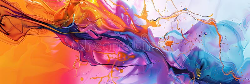 Abstract Illustration of Fluid and Dynamic Forms, Expressing the ...