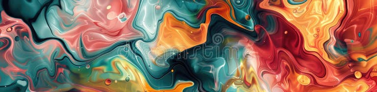 Abstract Illustration of Fluid and Dynamic Forms, Expressing the ...