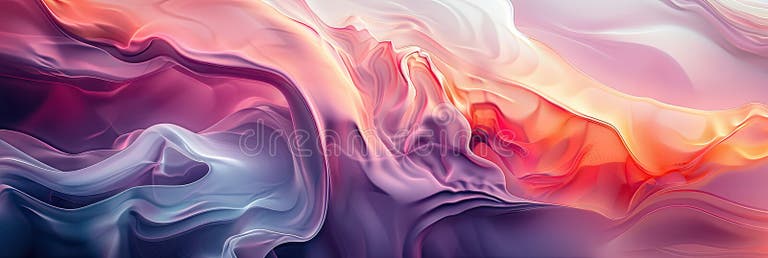 Abstract Illustration of Fluid and Dynamic Forms, Expressing the ...