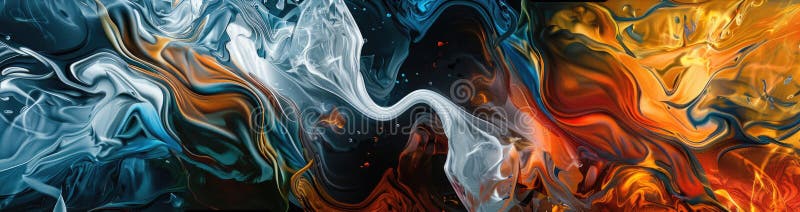 Abstract Illustration of Fluid and Dynamic Forms, Expressing the ...