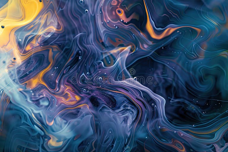 Abstract Illustration of Fluid and Dynamic Forms, Expressing the ...