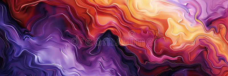 Abstract Illustration of Fluid and Dynamic Forms, Expressing the ...