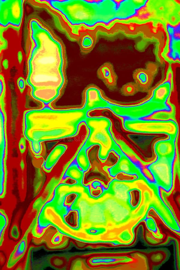 Abstract Illustration in Brown and Gaudy Green Stock Illustration ...