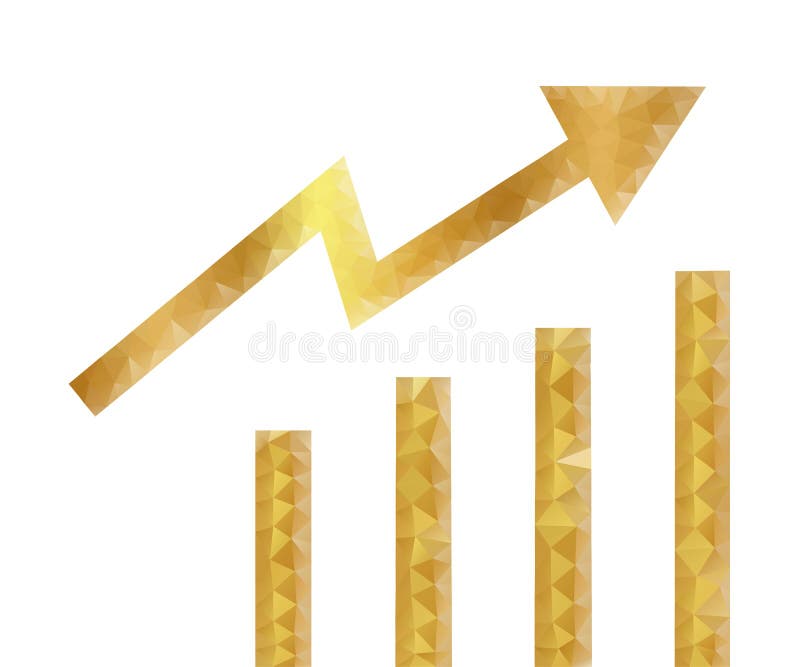 Growth chart, polygon stock vector. Illustration of data - 114419116